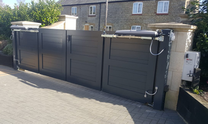 Bi-folding aluminium gates » Residential & Commercial Electric Gates ...